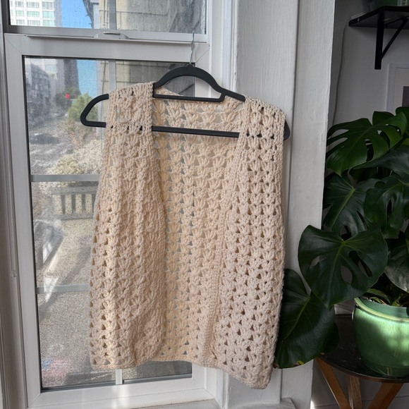 Sweaters | Crochet Openfront Vest | Poshmark